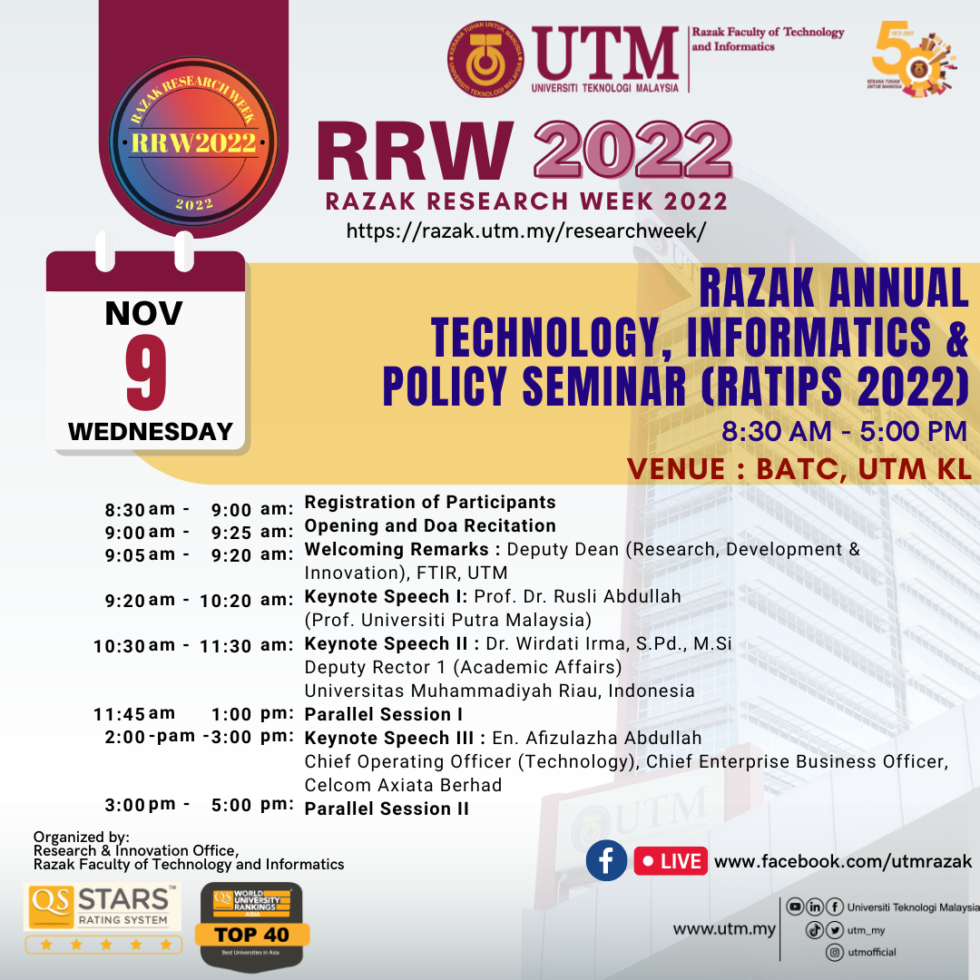 PRESENTATION SCHEDULE | Razak Faculty Research Week 2022